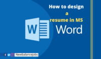 How to design a resume in MS Word - NewBalancejobs