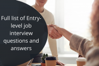 Full list of Entry-level job interview questions and answers