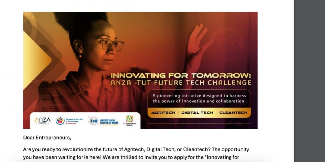 The ANZA-TUT Future Tech Challenge For Entrepreneurs (Funding ...