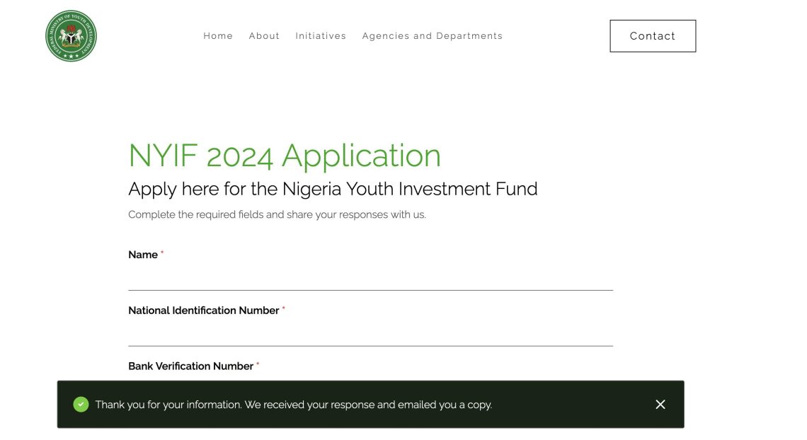 FG Reopens Application For N110 Billion Nigeria Youth Investment Fund ...